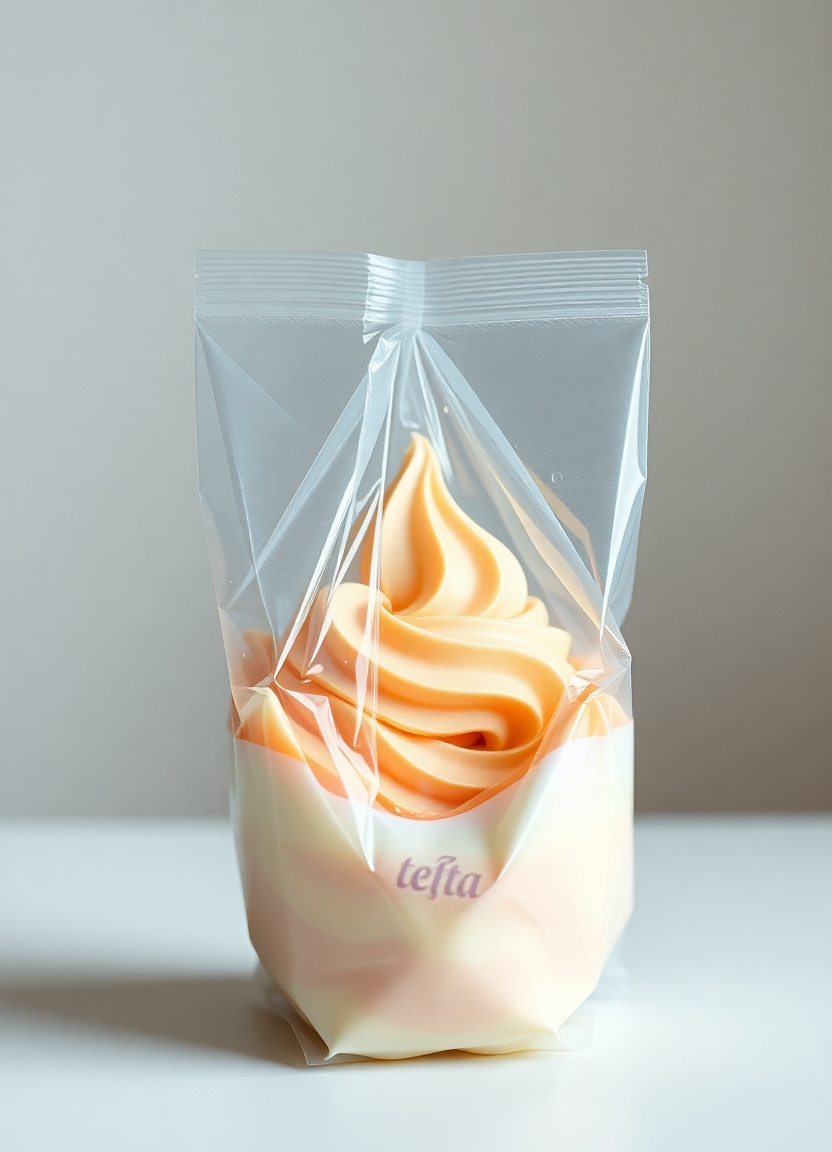 A hyper-realistic product photo of a traditional Venezuelan frozen ...